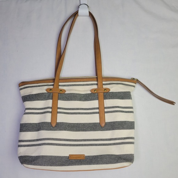 Fossil | Bags | Fossil Felicity Shoulder Satchel Blue White Neutral ...